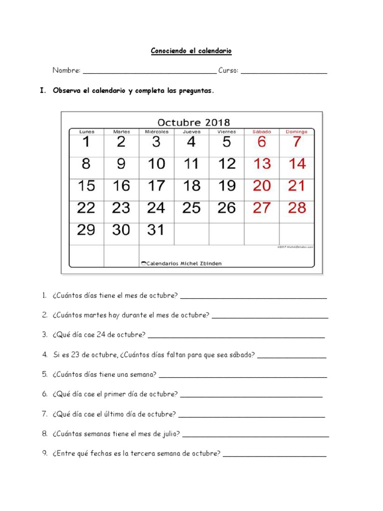 Guia Conociendo Calendario 3 Basico | PDF