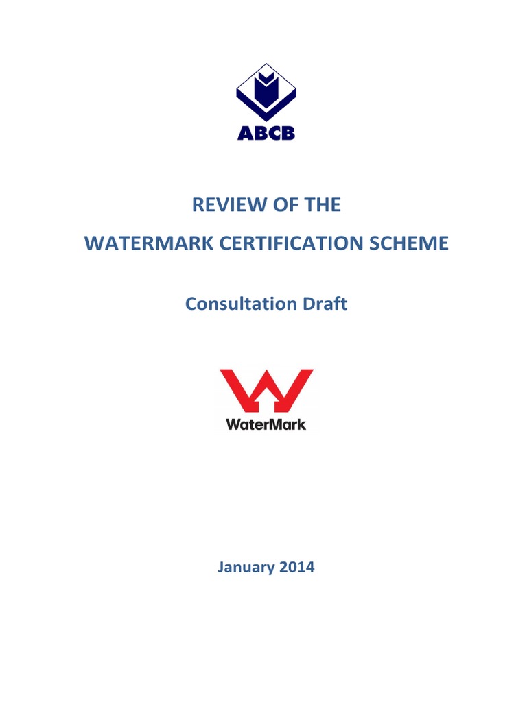 Review of The WaterMark Certification Scheme | PDF | Risk | License