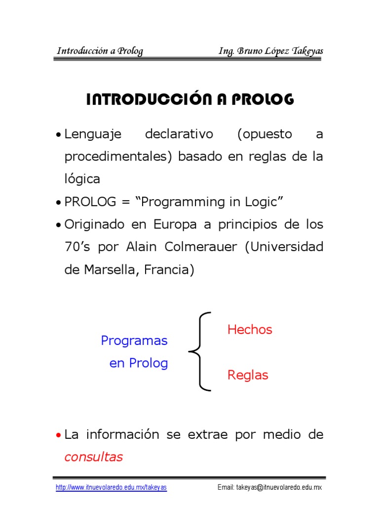 Manual Prolog | PDF | Lógica matemática | Sintaxis (Lógica)