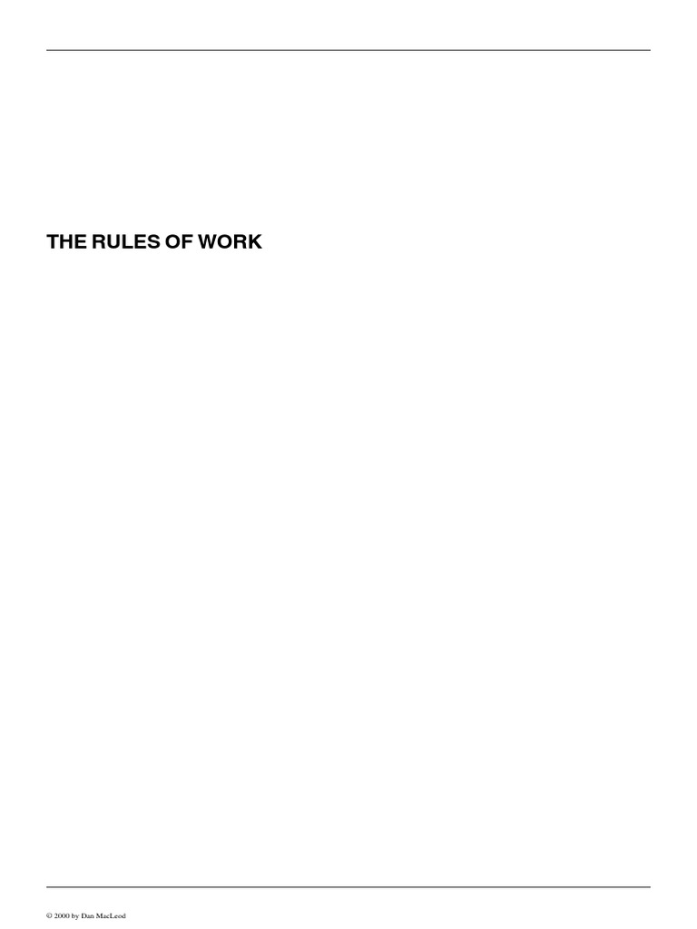 The RULES of WORK A Practical Engineering Guide To Ergonomics | PDF ...