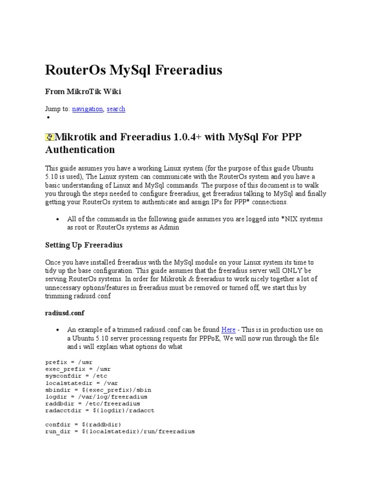 Free Radius | PDF | Radius | Internet Architecture
