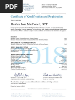 Oct Certificate 2018 | PDF