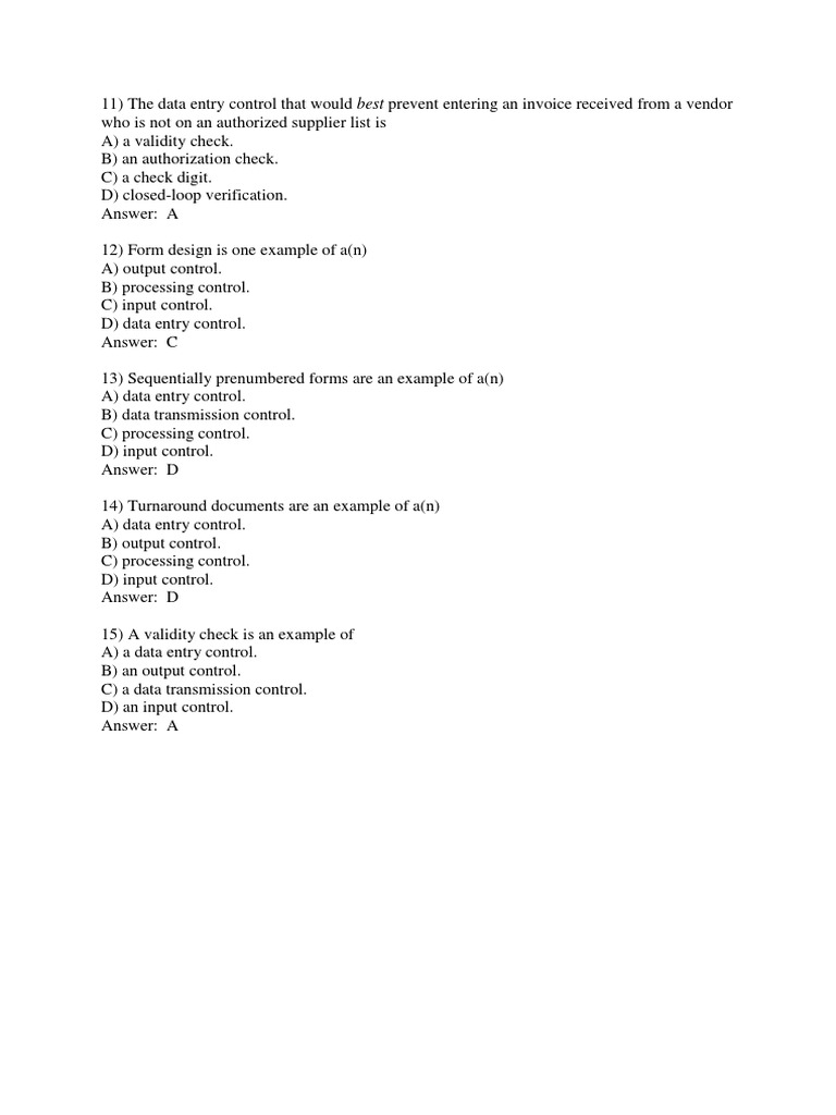 Chapter 10 Processing Integrity and Availability Controls2 | PDF | C (Programming Language ...