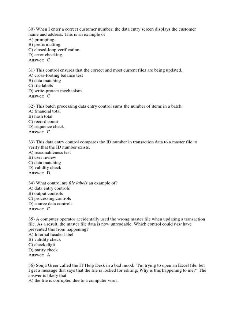 Chapter 10 Processing Integrity and Availability Controls3 | PDF | C (Programming Language) | Data