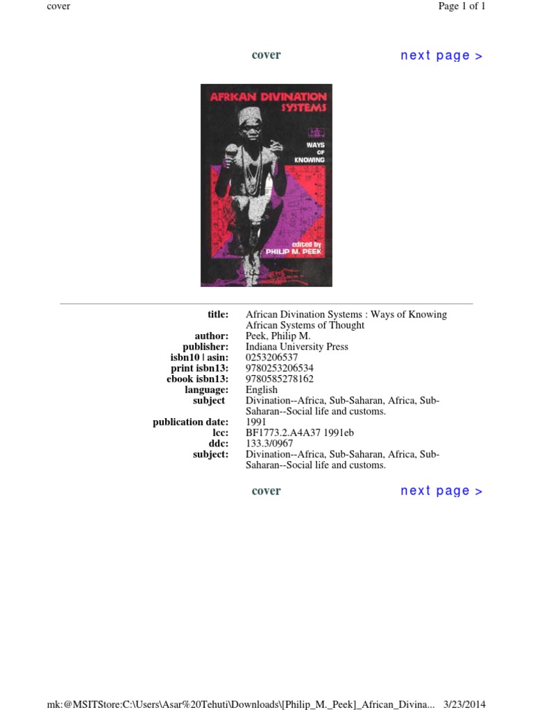 African Divination Systems PDF | PDF | Anthropology | Religious Studies