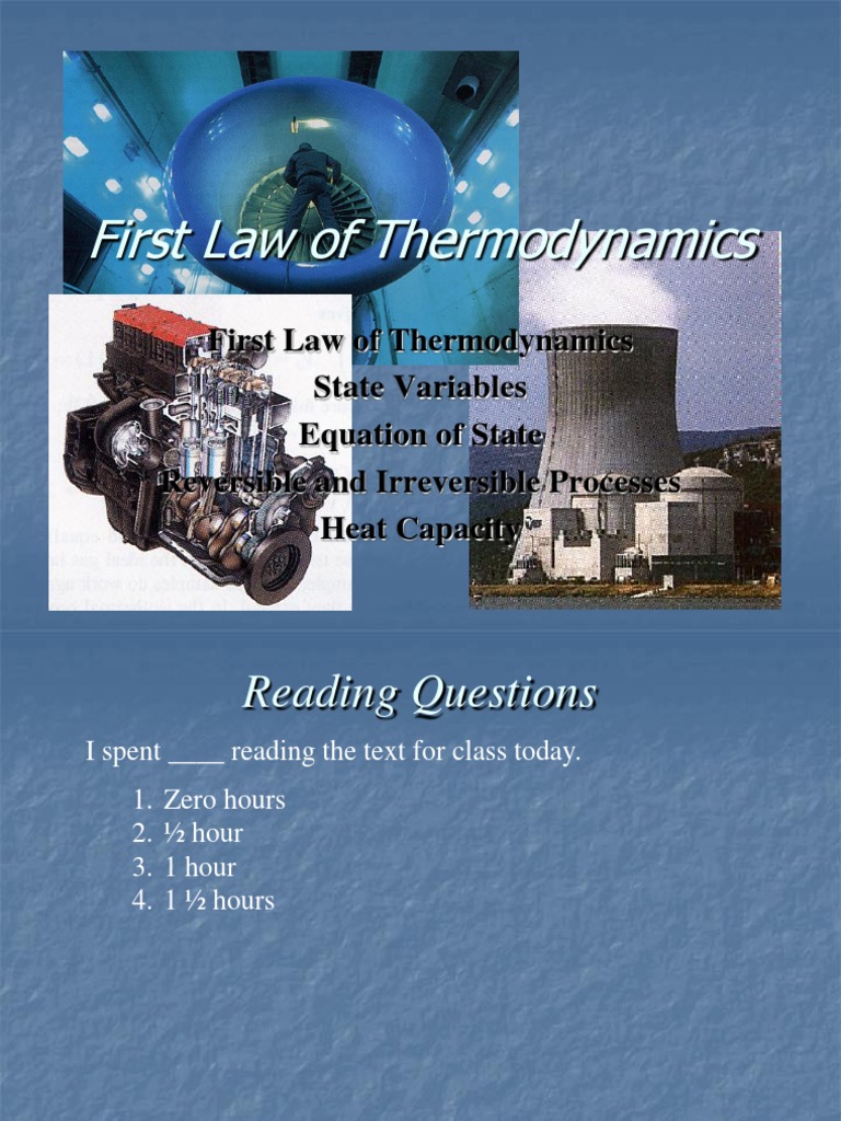 First Law of Thermodynamics | PDF | Entropy | Laws Of Thermodynamics