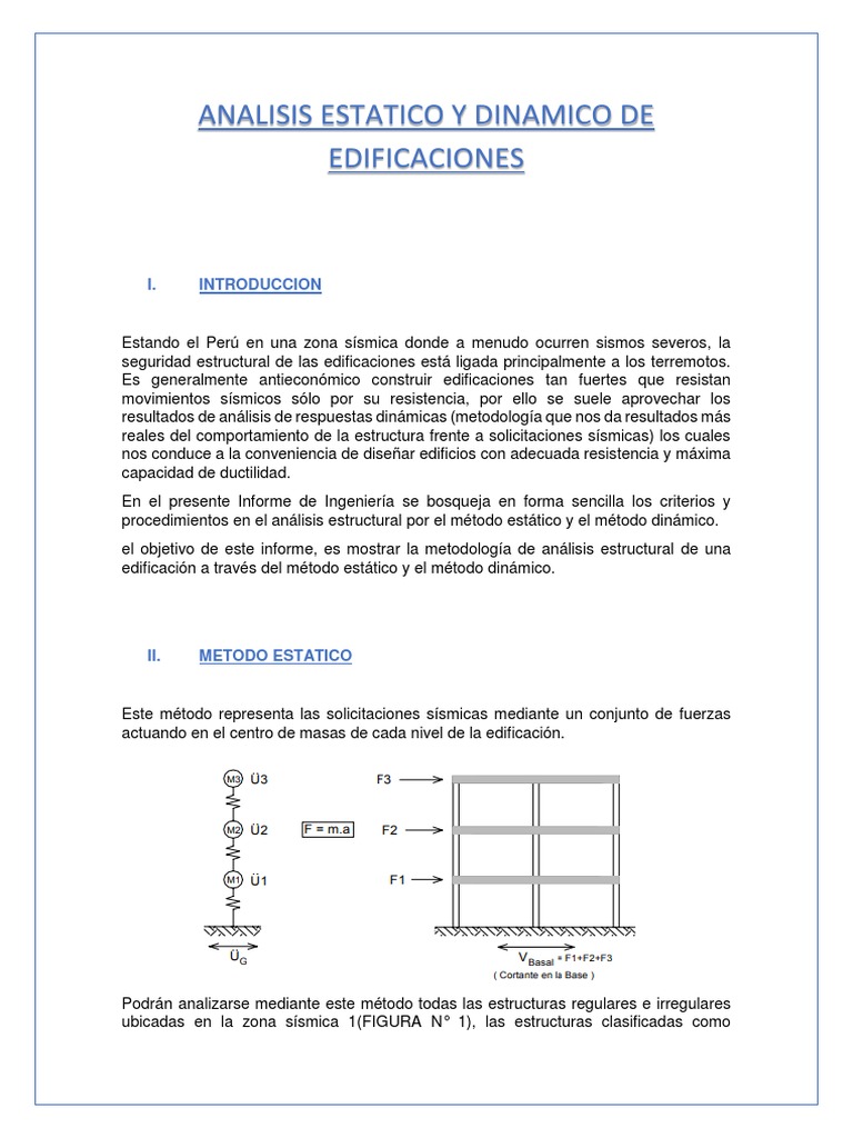 Analisis Estatico y Dinamico de Edificaciones | PDF | Análisis estructural | Fuerza