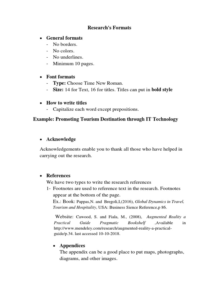 Research Document Formatting Guide | PDF | Art