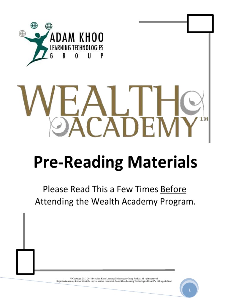 1 WA - Pre-Reading Materials 2016 PDF | PDF | Exchange Traded Fund ...