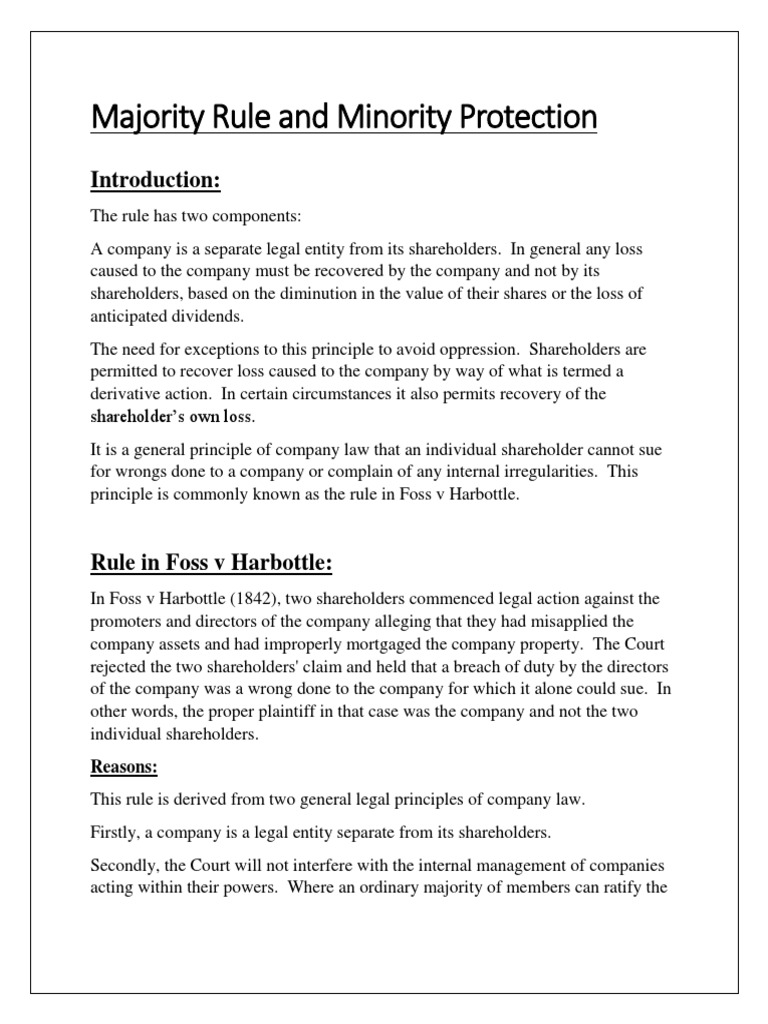 Majority Rule and Minority Rights in Law | PDF | Virtue | Social ...