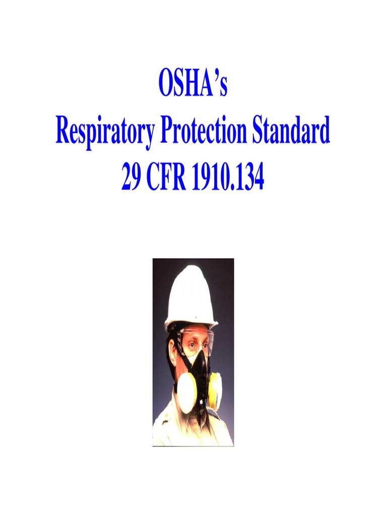 OSHA Standar - Respirator PDF | PDF | Particulates | Occupational ...