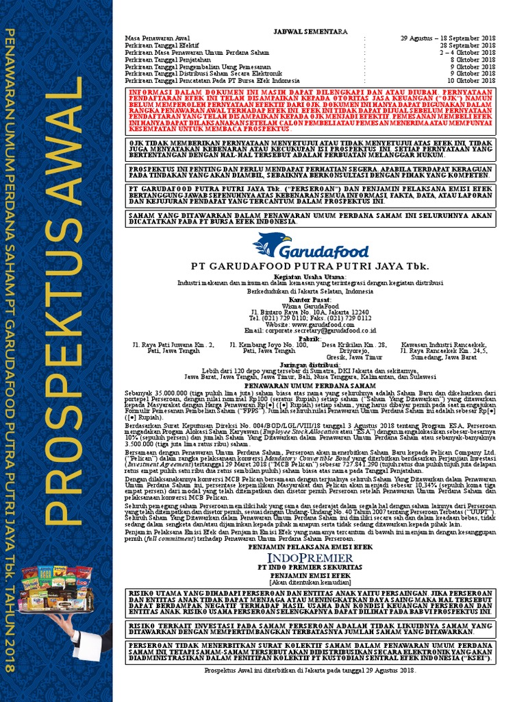Prospektus Garuda Food | PDF