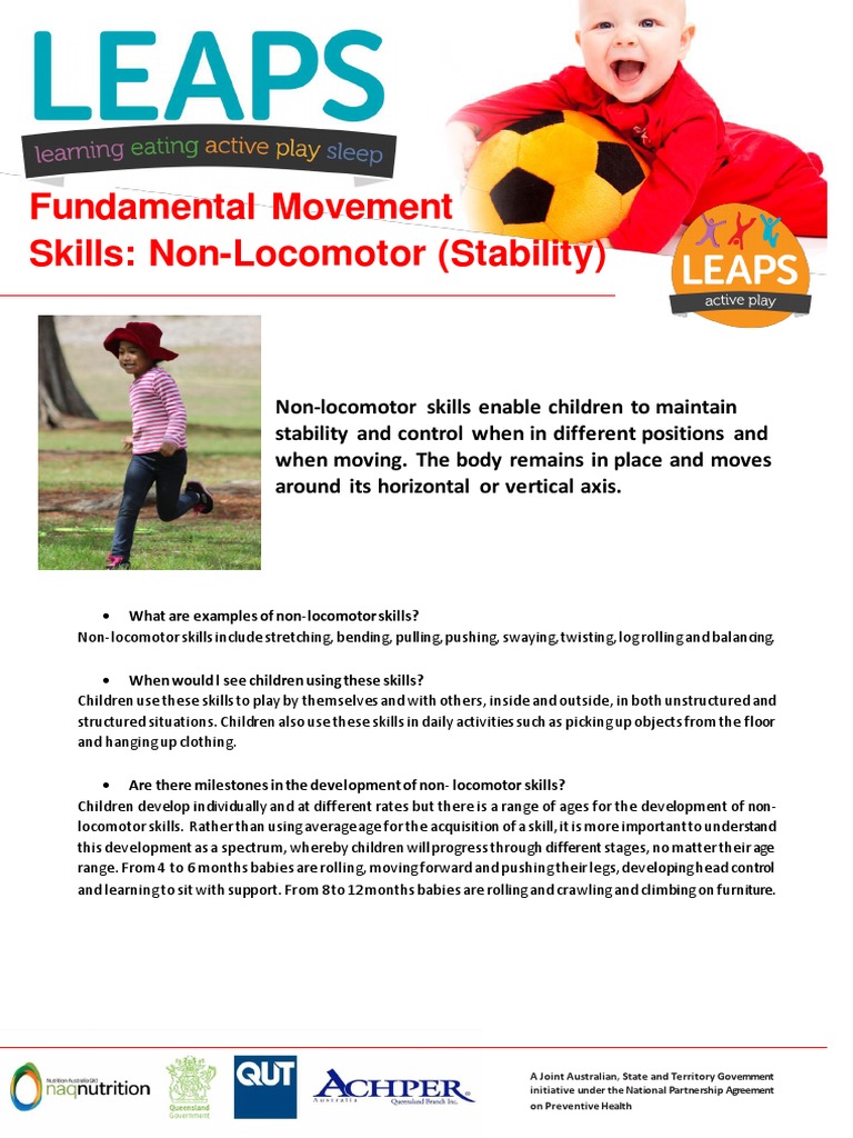 Fundamental Movement Skills: Non-Locomotor (Stability) | PDF ...