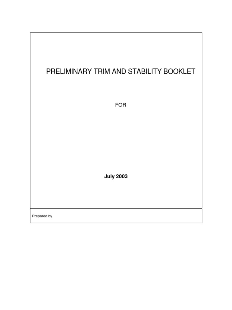Trim and Stability Booklet Overview | PDF | Watercraft | Ships
