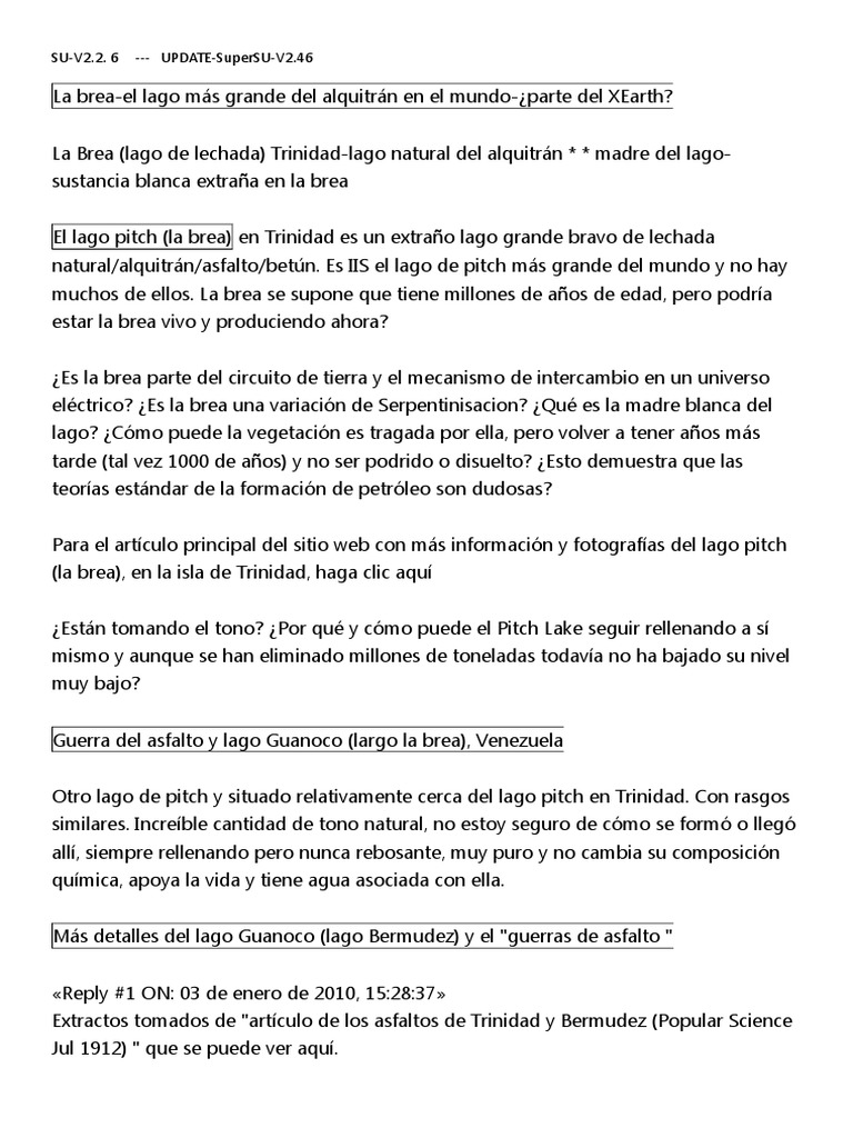 Lago Guanoco | PDF | Asfalto | lago