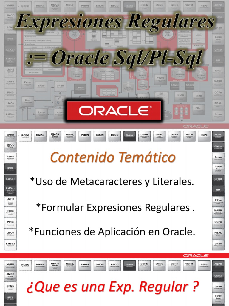 Oracle Regular Expressions / Expresiones Regulares en El DBMS de Oracle ...