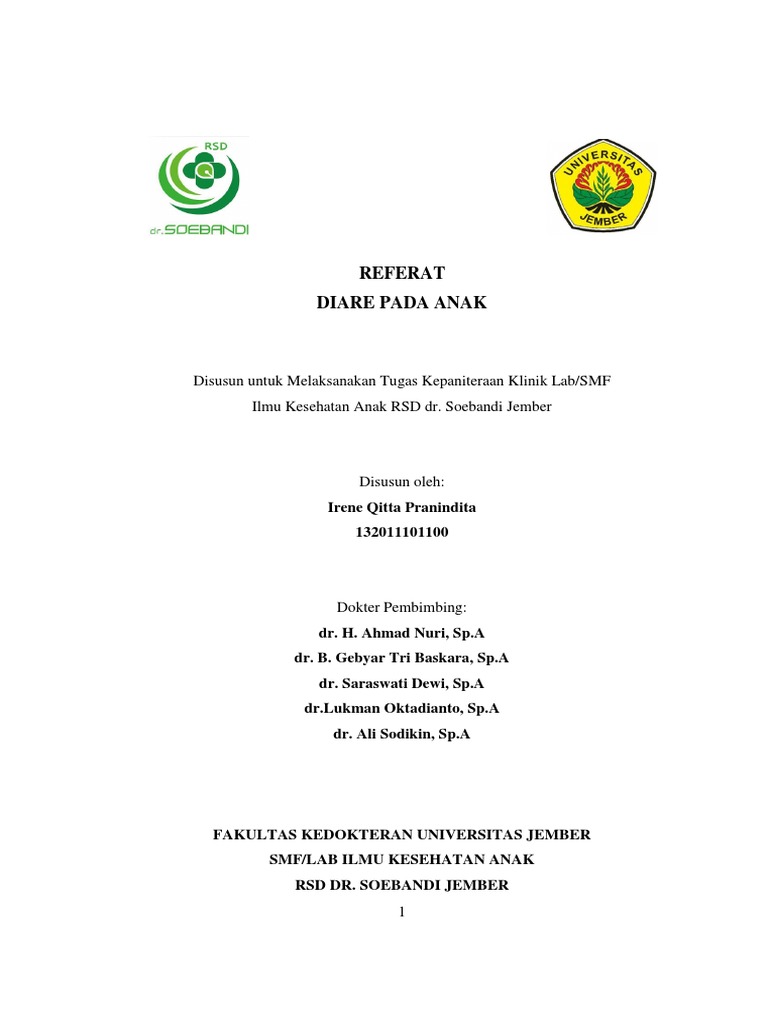 Diare Anak: Penyebab, Risiko, dan Penanganan | PDF | Pengembangan Diri | Kesehatan Holistik