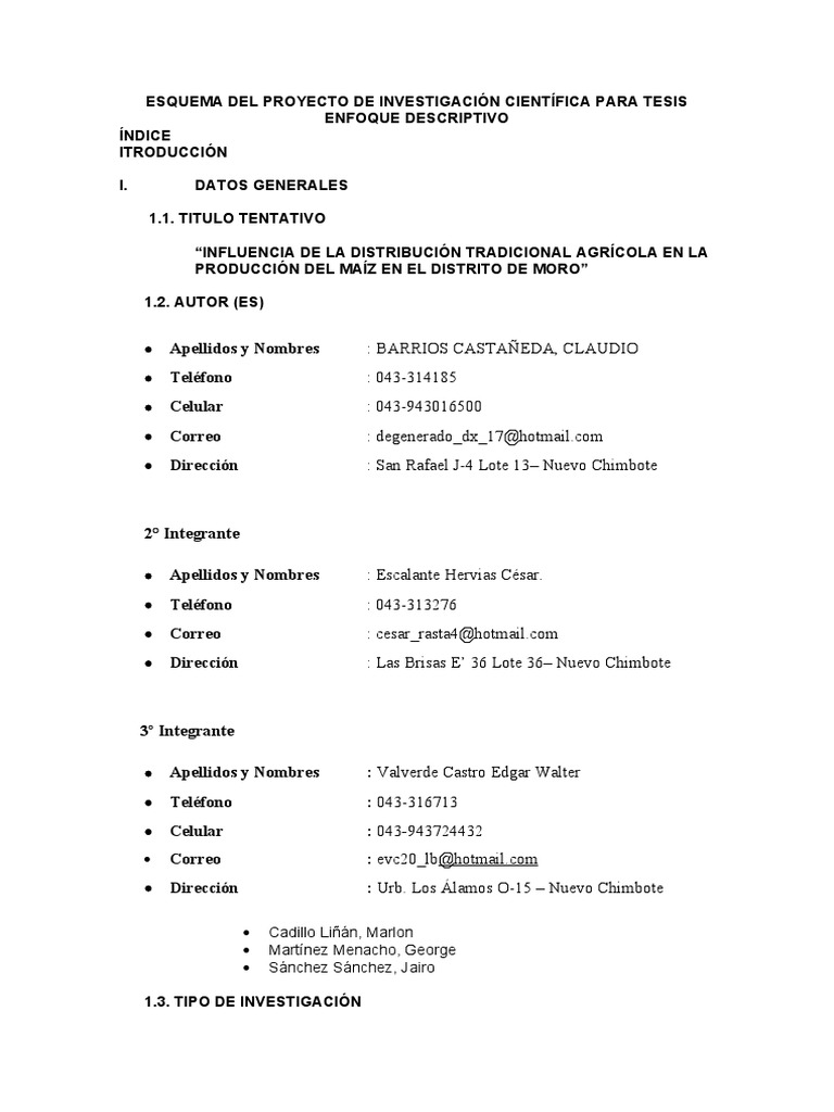 Proyecto Mic | PDF | Agricultura | Siembra