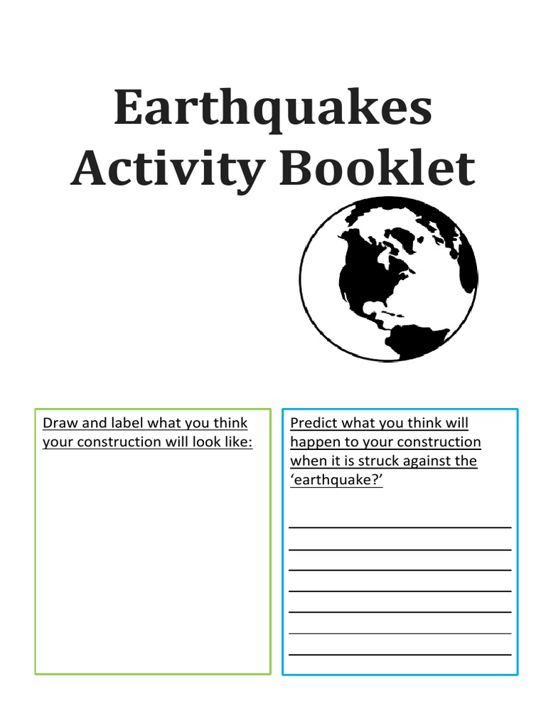 Earthquake Activity Booklet | PDF | Home & Garden