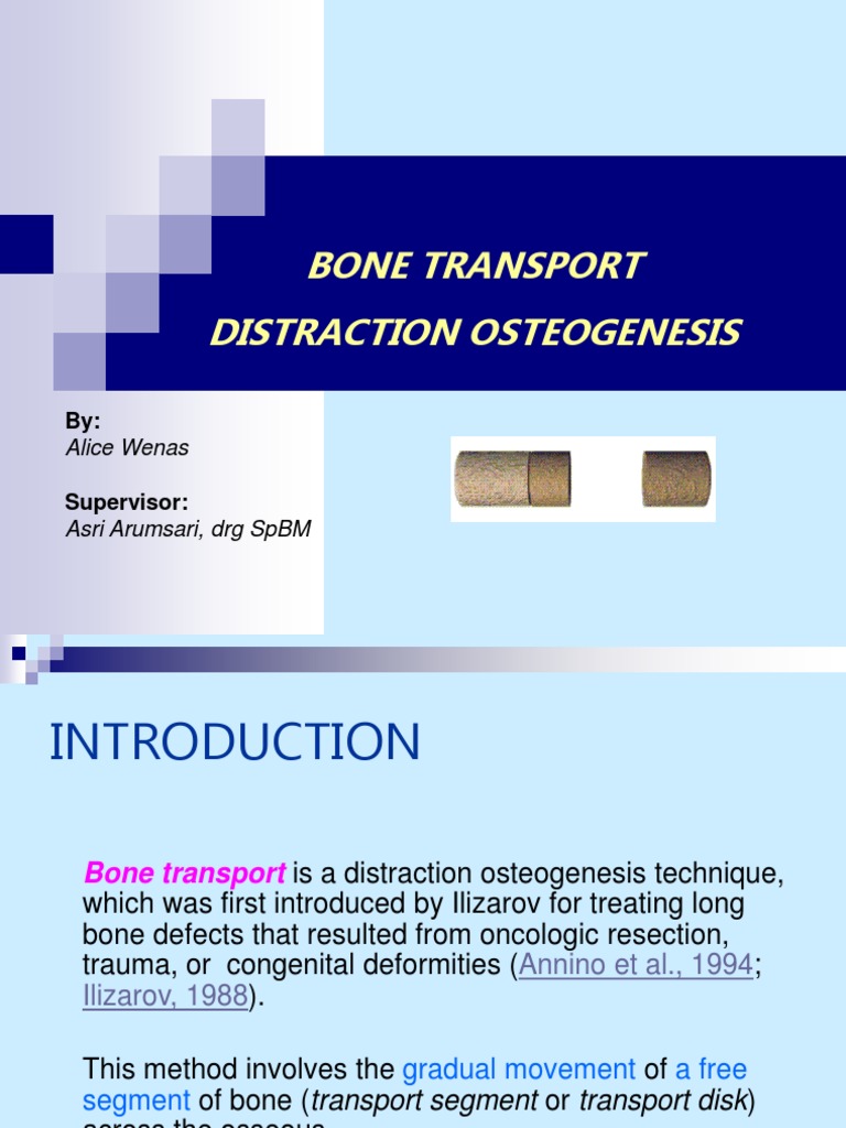 Bone Transport Distraction Osteogenesis 1 | PDF | Bone | Medical ...