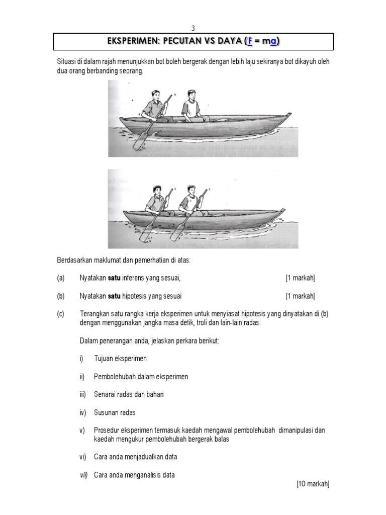 Eksperimen Fisika: Daya & Pecutan | PDF | Sains & Matematika