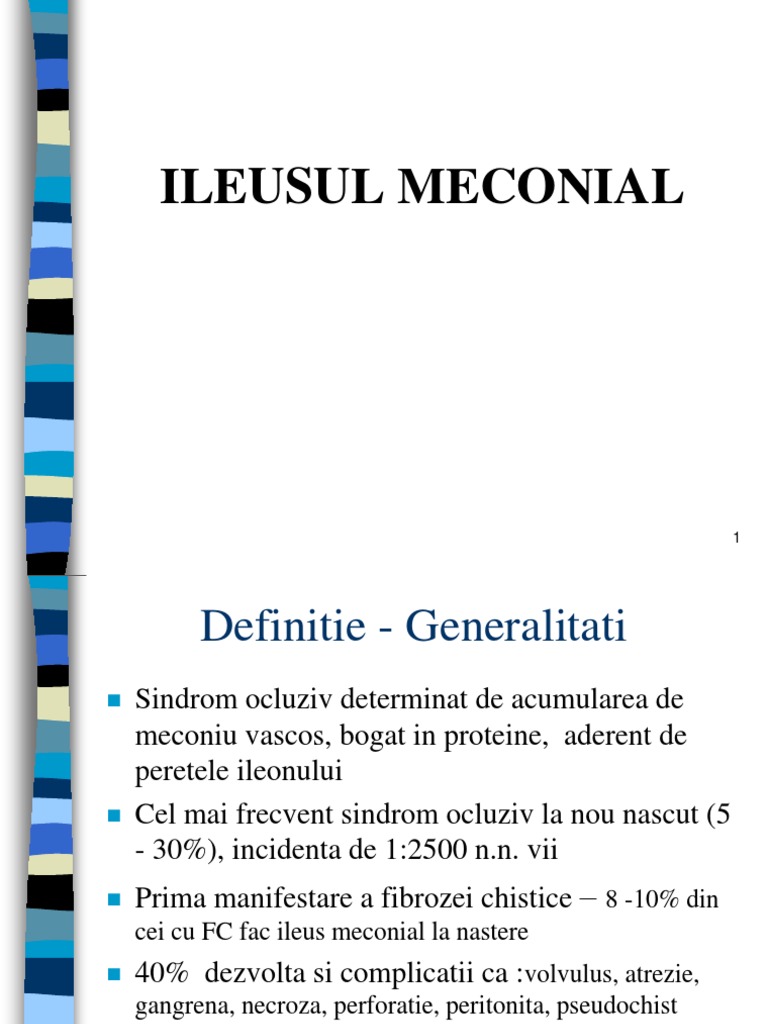 Ileus Meconial: Definiție și Tratament | PDF | Science & Mathematics
