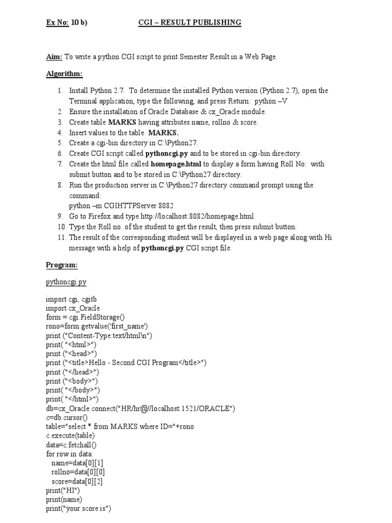 Cgi Result Publishing Pdf Software Development Hypertext