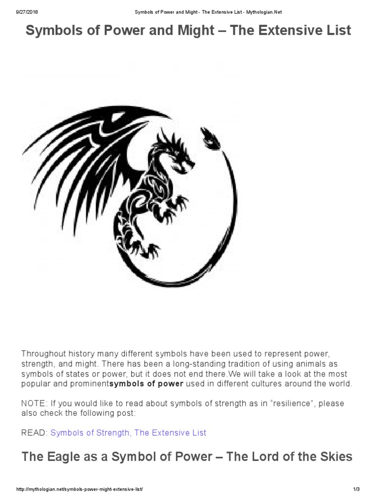 Symbols of Power and Might | PDF | Mythology