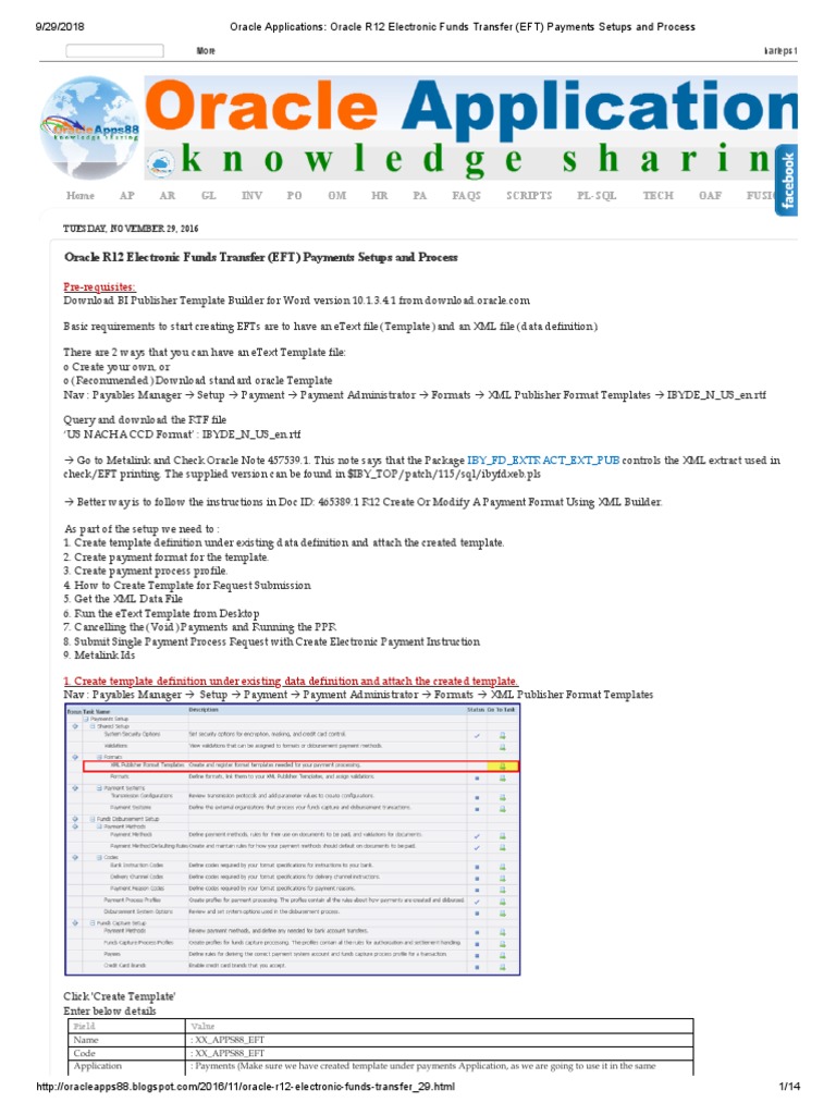 Eft Payment Creation | Download Free PDF | Payments | Invoice