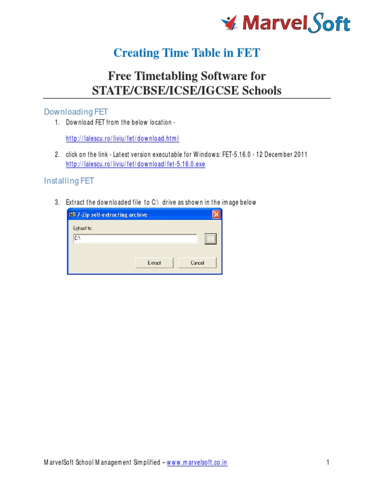 Creating Time Table in FET | PDF | Computing | Software