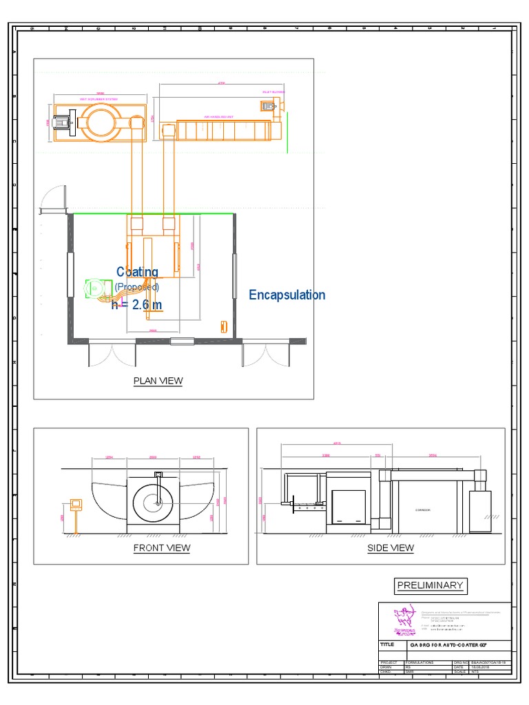 Auto Coater 60 Inches GA DRG | PDF | Chemical Equipment | Manufactured ...