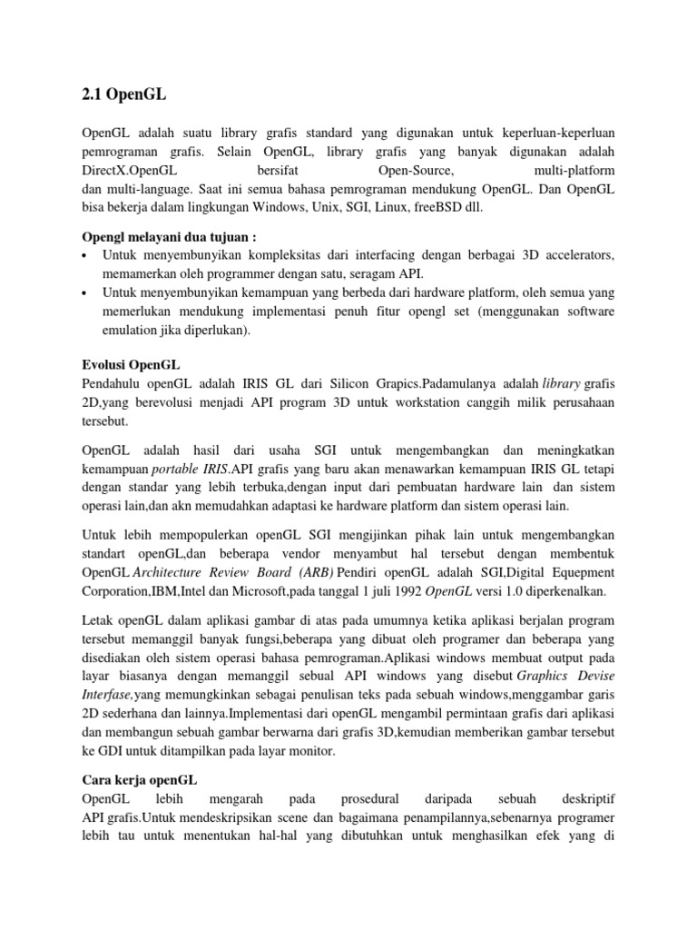 Opengl | PDF | Komputer