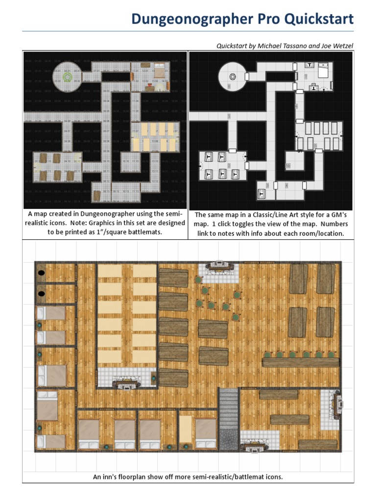 Dungeonographer Pro Quickstart | PDF | Icon (Computing) | Tab (Gui)