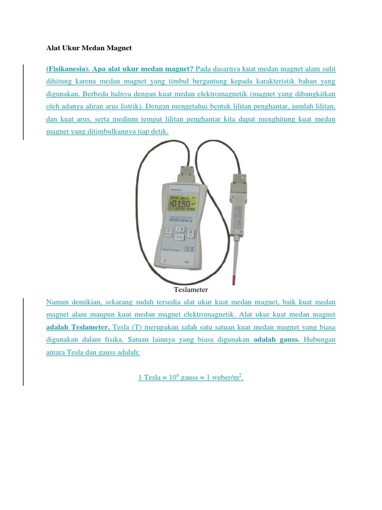 Alat Ukur Medan Magnet | PDF