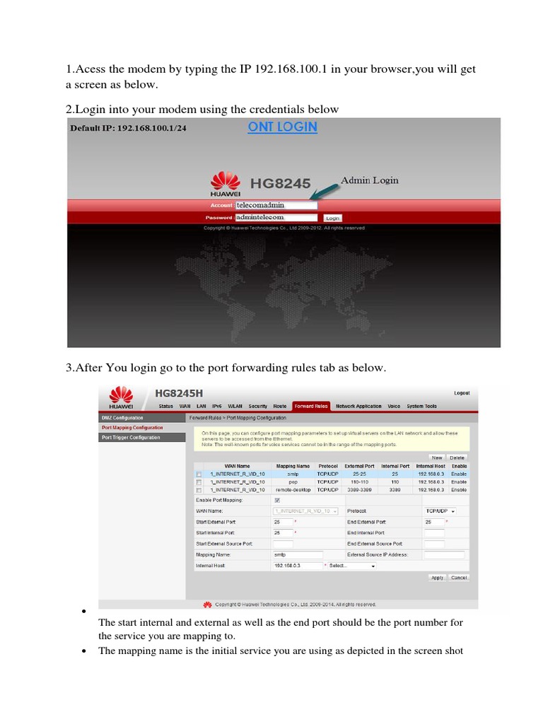 Port Forwarding | PDF