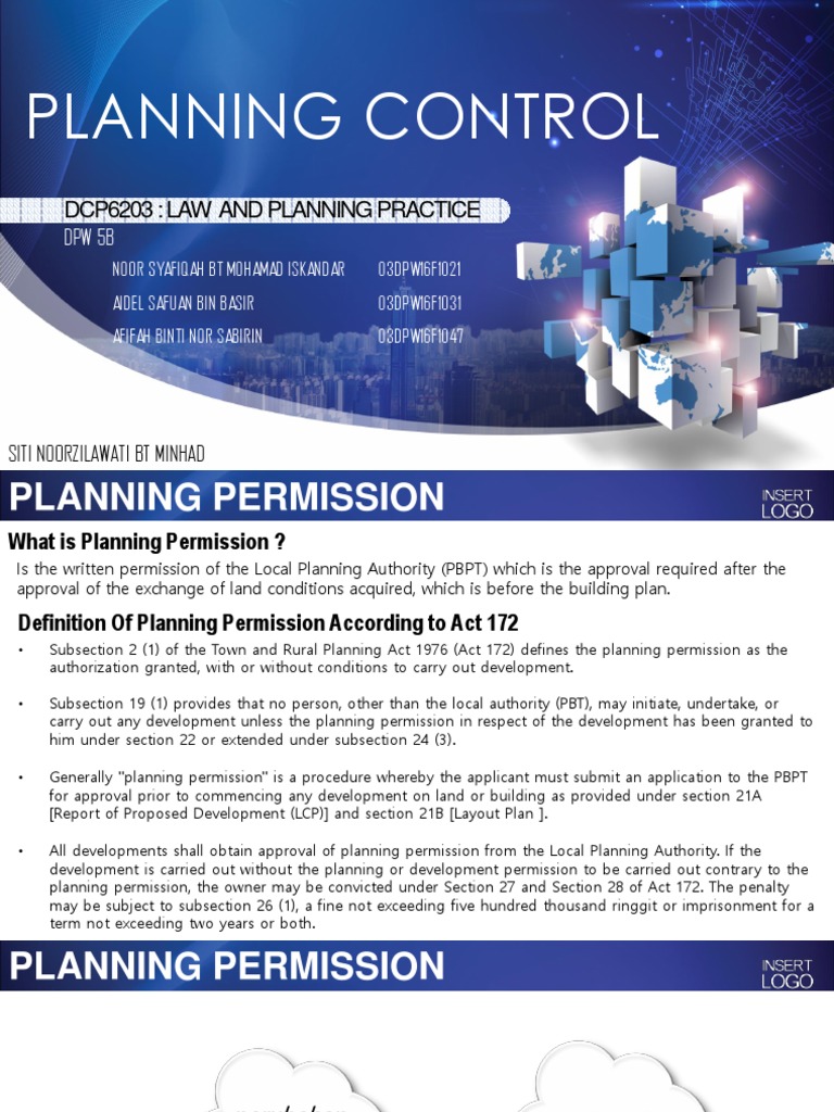 Planning Control: Dcp6203: Law and Planning Practice | PDF | Building ...