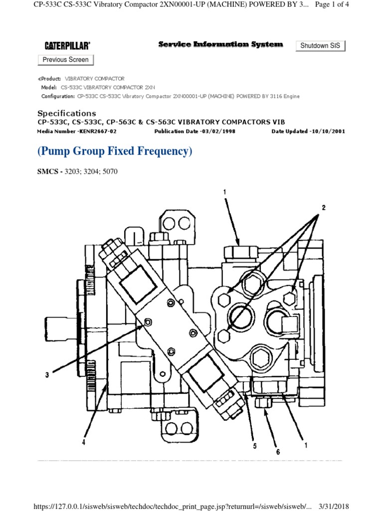 Cs 533c Pump Group Fixed Frequency Vibratory | PDF | Pump | Engines
