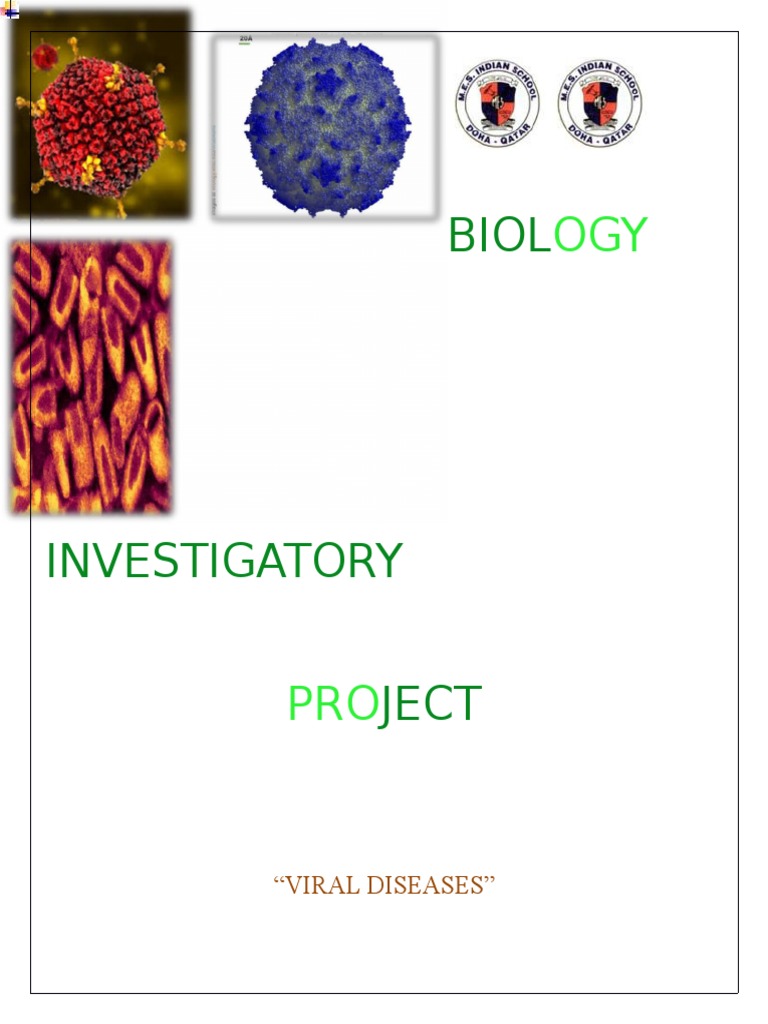 Biology Investigatory Project Viral Diseases | PDF | Virus | Infection