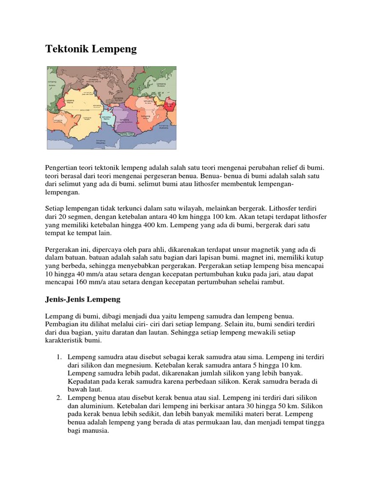 Tektonik Lempeng | PDF