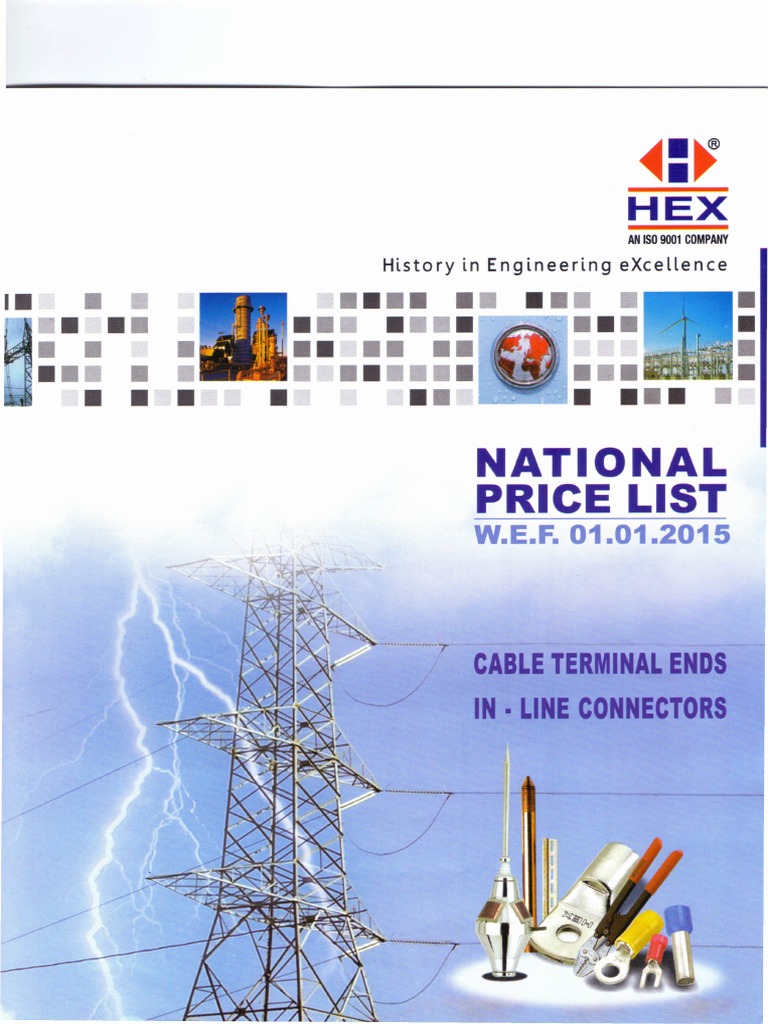HEX Lugs Price List | PDF | Electrical Connector | Building Engineering