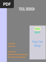 Press Tool Design PPT Module 1 | PDF | Metalworking | Crafts