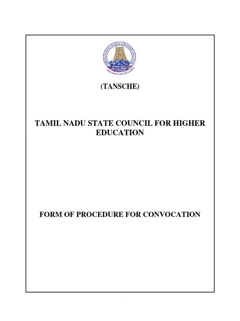 Form of Procedure For Convocation PDF | PDF | Graduation | Dean (Education)