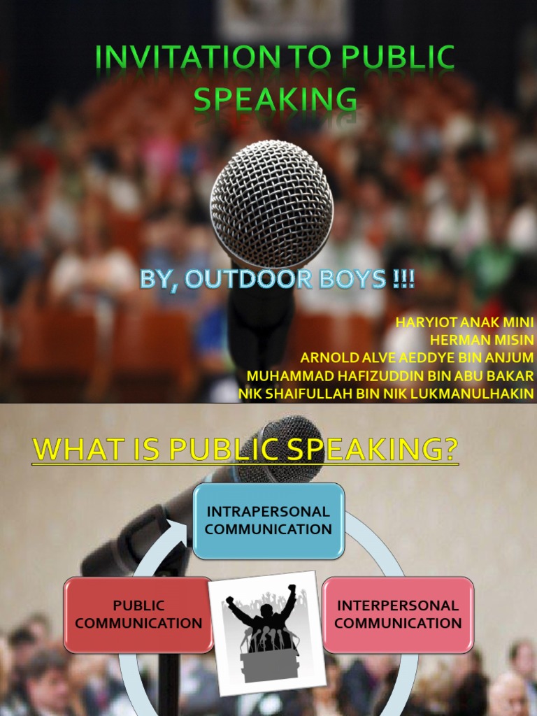 Invitation to Public Speaking Skills | PDF