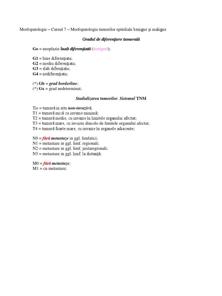 Cursul 9 - Morfopatologia Tumorilor Epiteliale Benigne Și Maligne | PDF