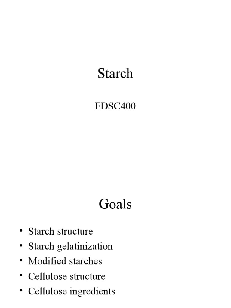 Starch | PDF