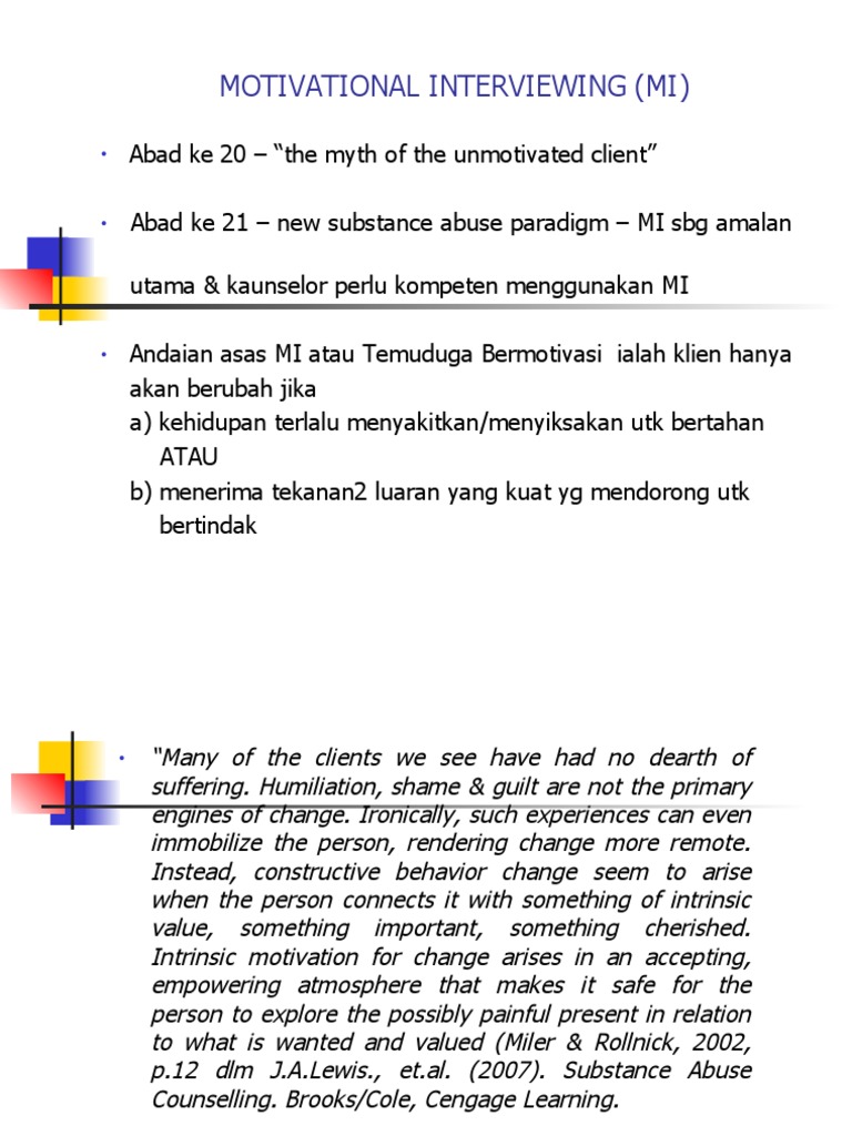 Understanding Motivational Interviewing Principles | PDF ...