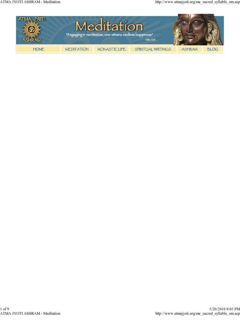 Om-The Sacred Syllable-Swami Ramtirth | PDF | Ātman (Hinduism) | Yoga