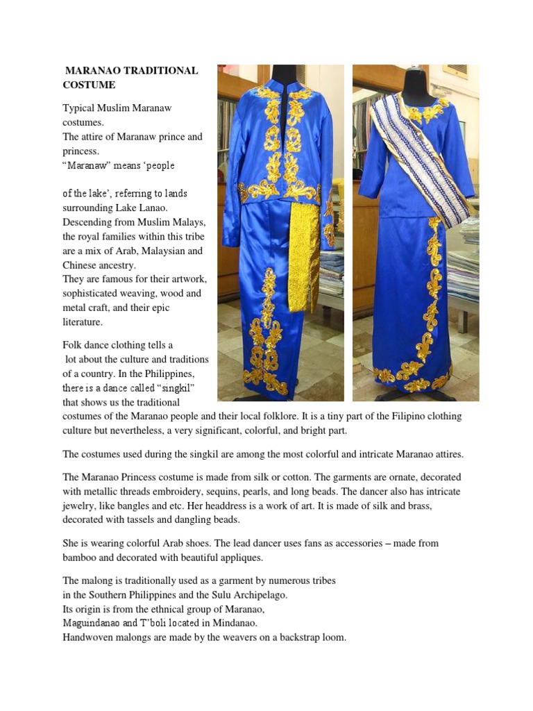 Maranao Traditional Costume | Human Appearance | Fashion