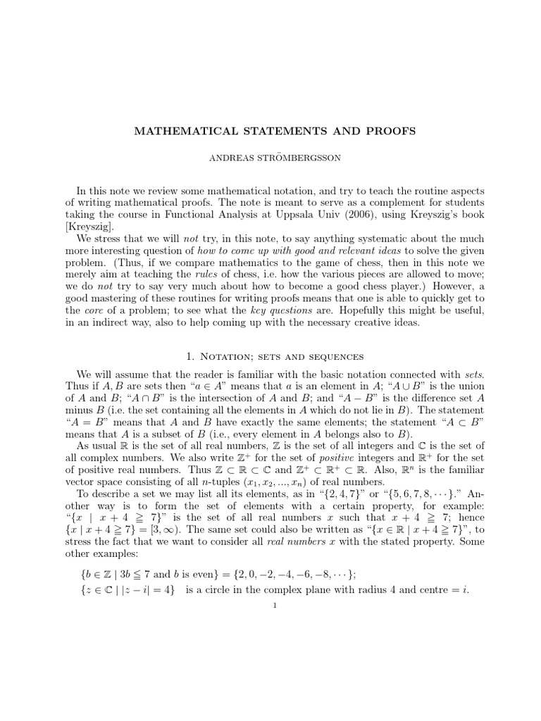 Proofs PDF | PDF | Mathematical Proof | Set (Mathematics)