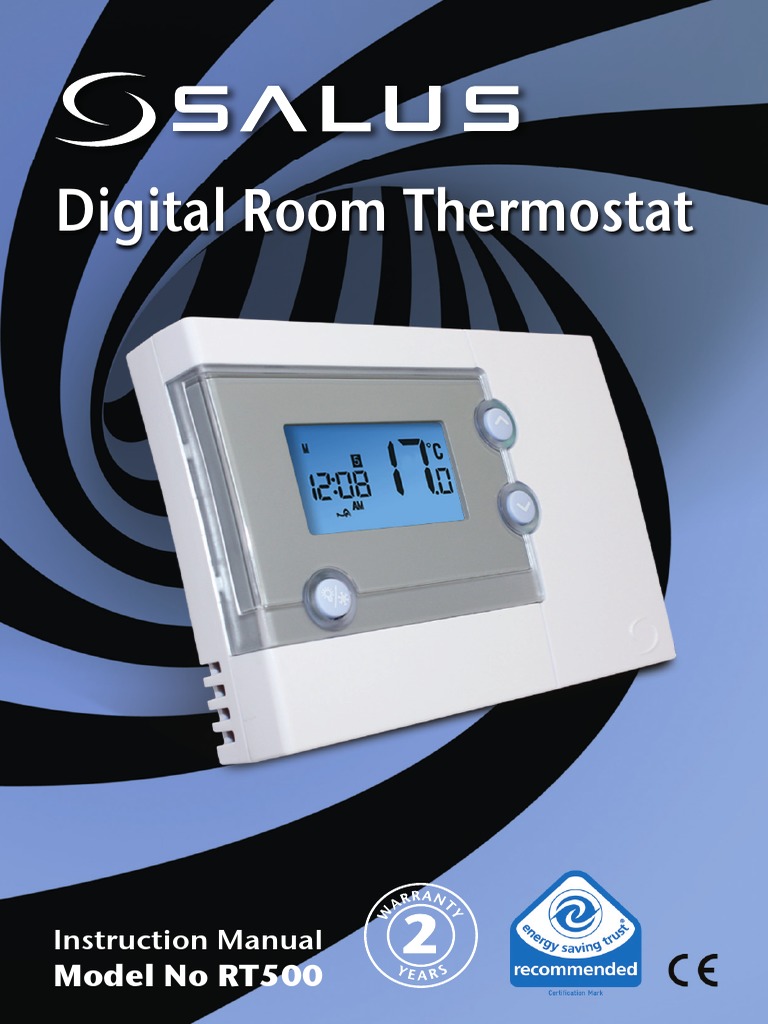 RT500 Manual 006 LR | PDF | Thermostat | Backlight